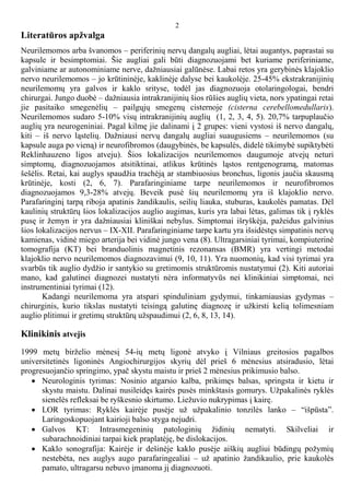 Chirurgiškai įšgydytas retas klajoklio nervo neurilemomos atvejis | PDF