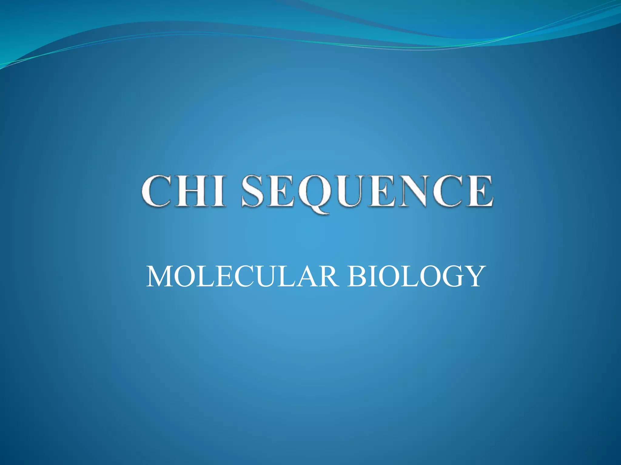 Chi sequence | PPTX