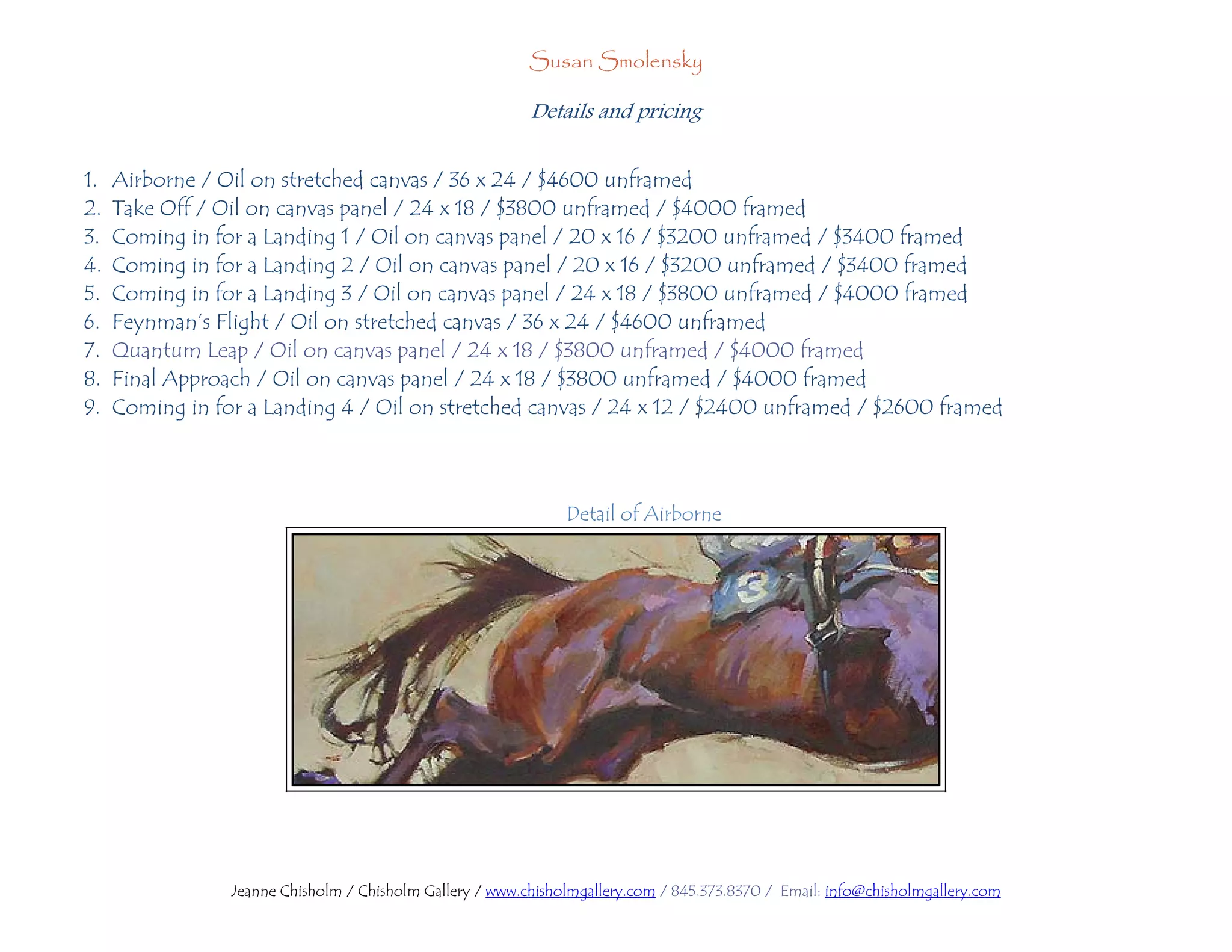 Chisholm Gallery/ Steeplechase Series 2 | PDF