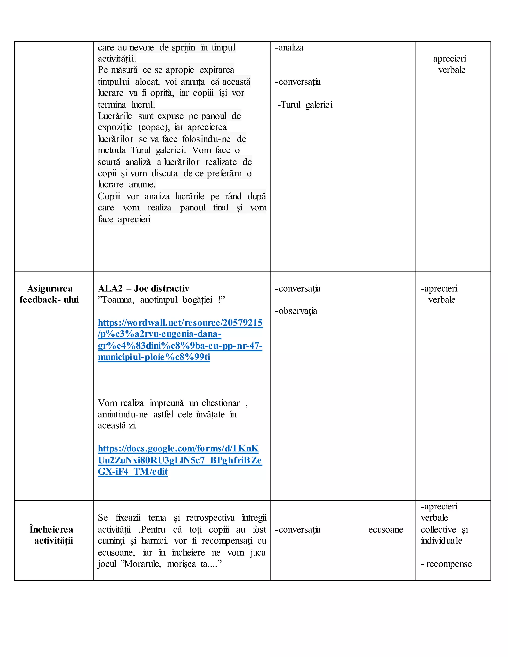 Chisinau toamna proiect | DOC