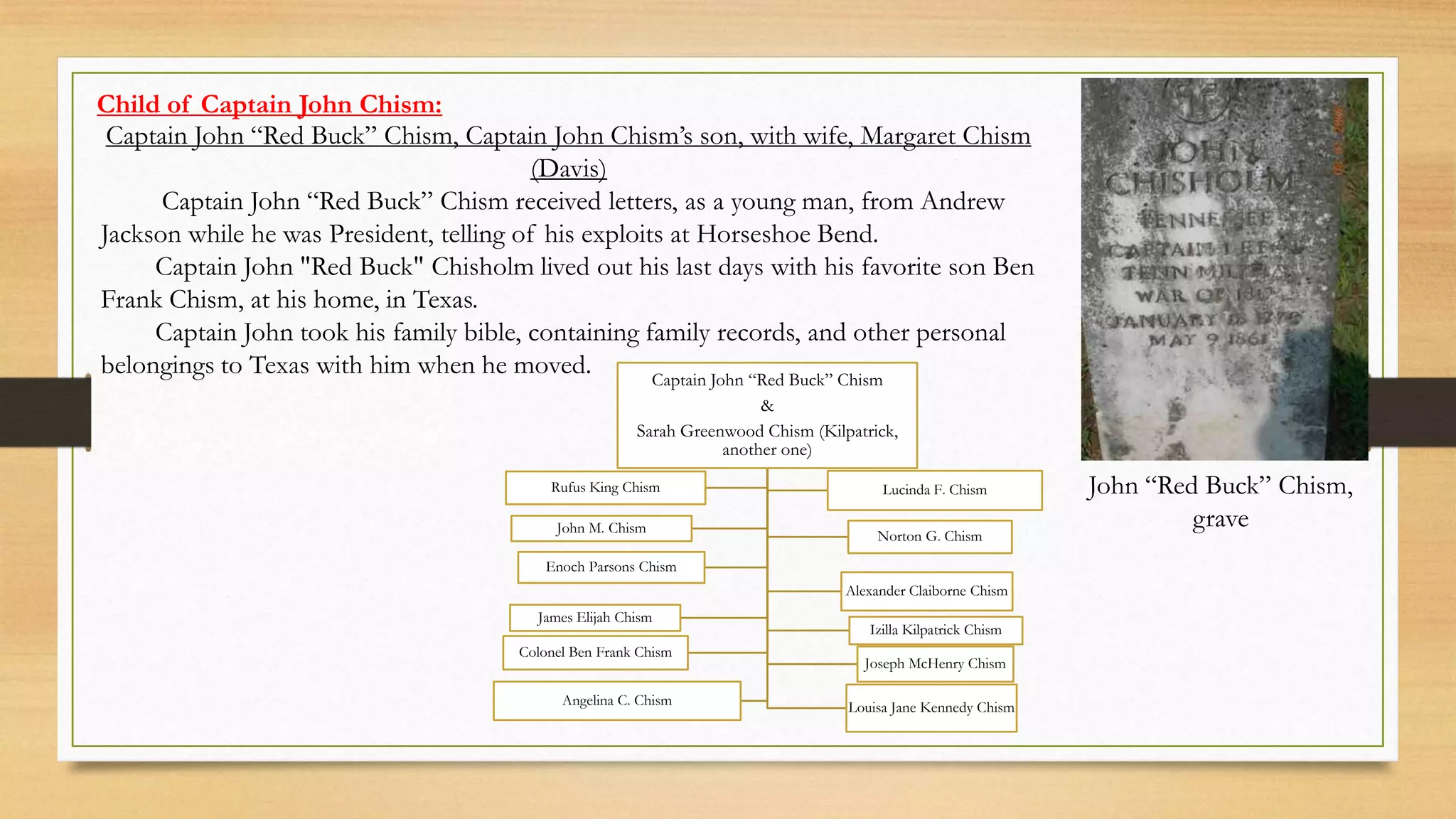 Chism family Paternal line | PPTX