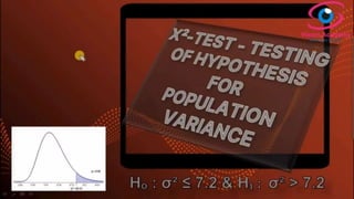 Chi Square Test When Sample Variance Known | PPT
