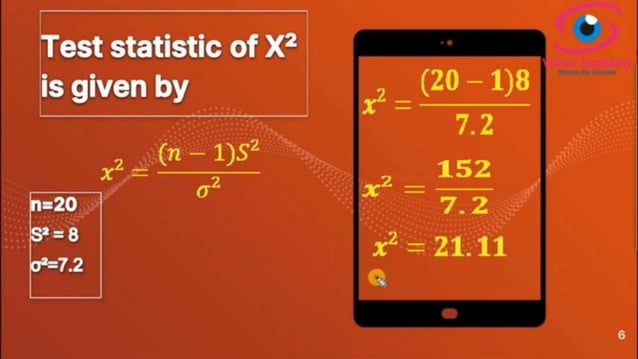 Chi Square Test When Sample Variance Known | PPT