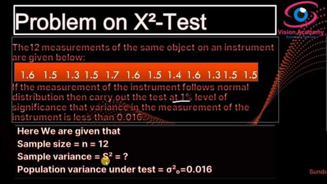 Chi Square Test When Sample Variance Unknown | PPTX