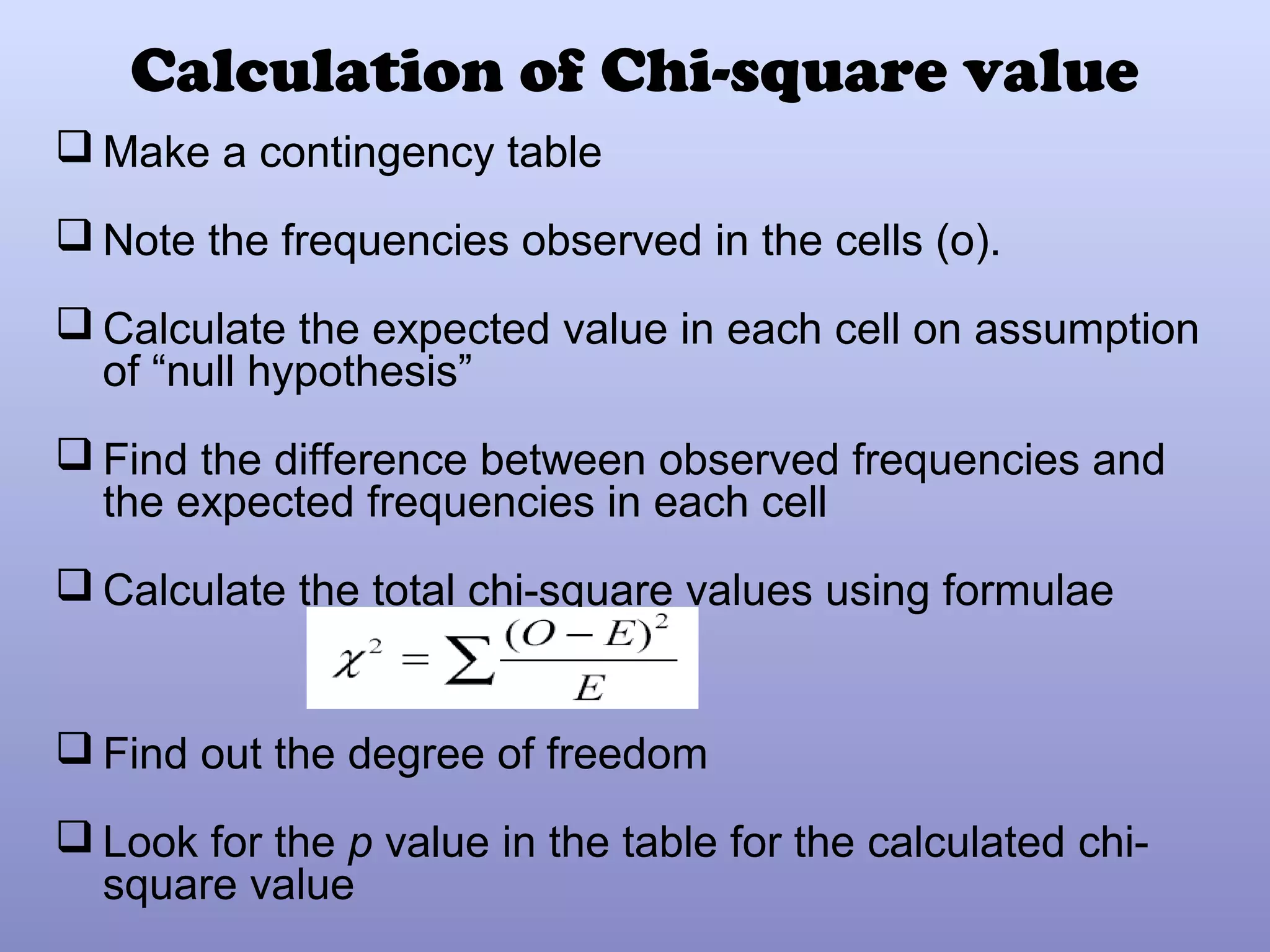 Chi square | PPT