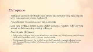 Analisis dengan Chi Square dan Perangkat Lunak SPSS | PPTX