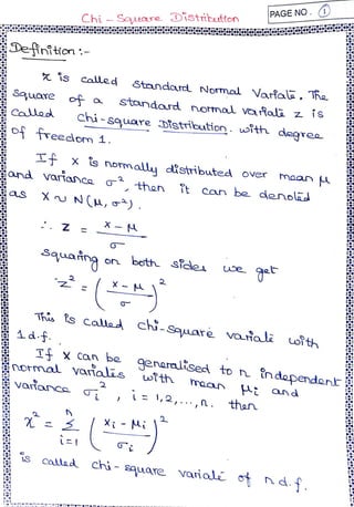 Chi square distribution | PDF