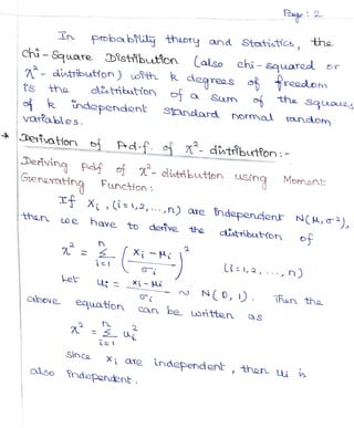 Chi square distribution | PDF