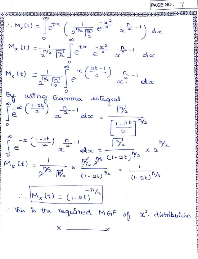 Chi square distribution | PDF