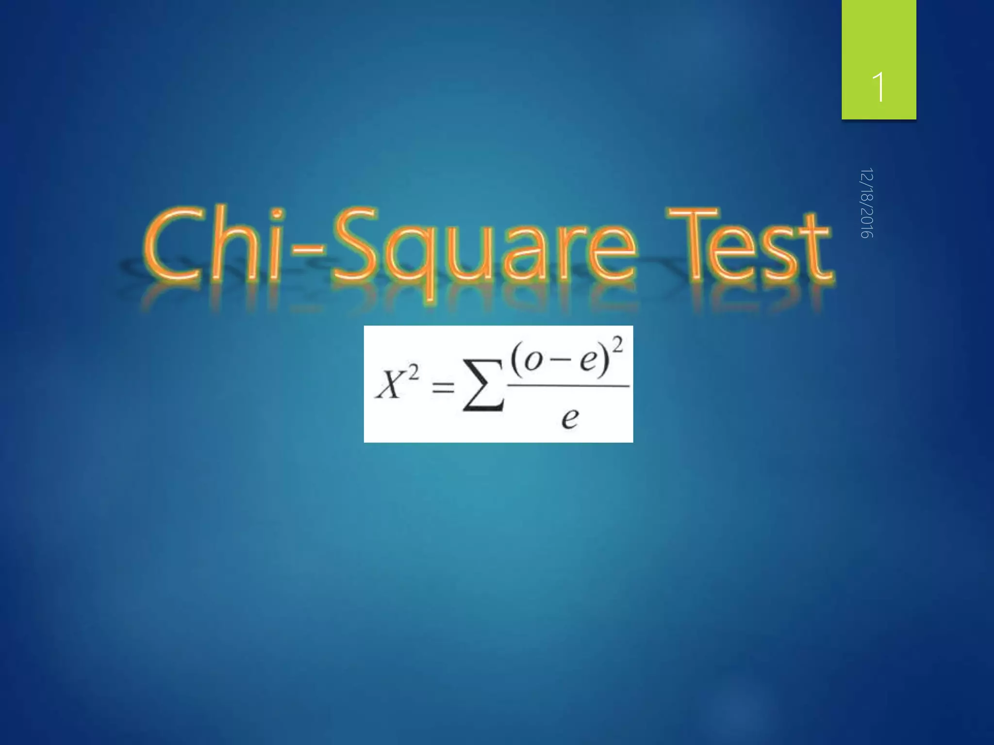 Chisquare Test | PPTX