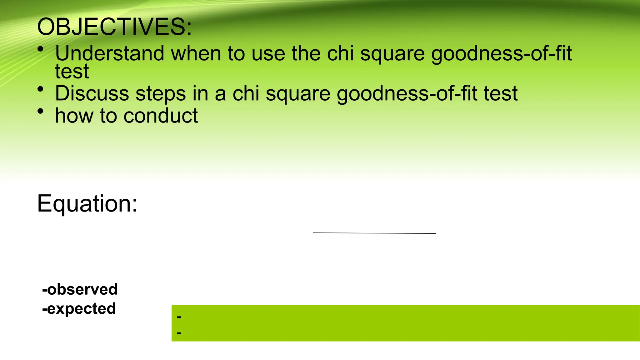 chi square goodness of fit-test statistics 101 | PPTX