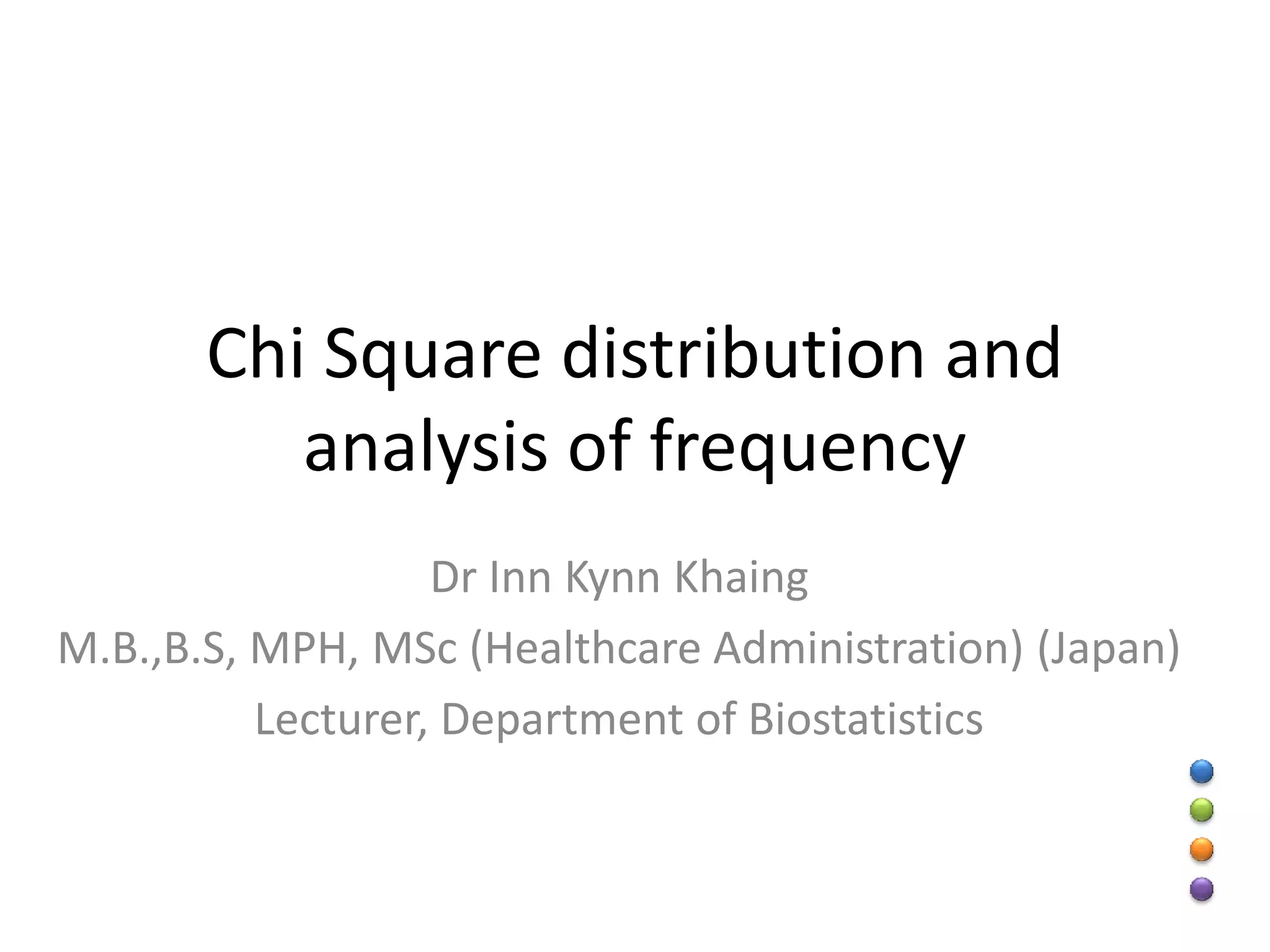 Chi square(hospital admin) | PPTX