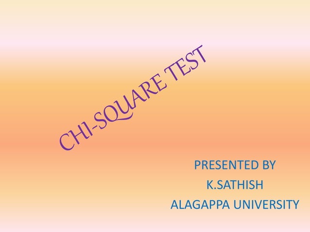 Chi square ppt | PPT