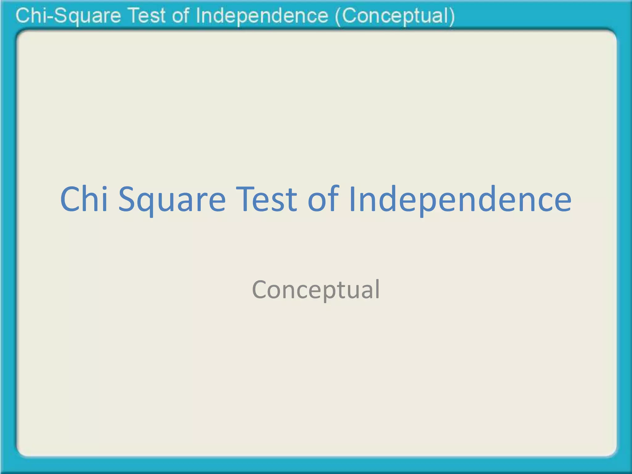 Chi-Square Test of Independence | PPTX