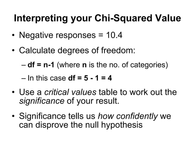 Chi Square Worked Example | PPT