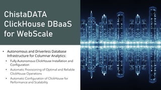ChistaDATA Real-Time DATA Analytics Infrastructure | PPT