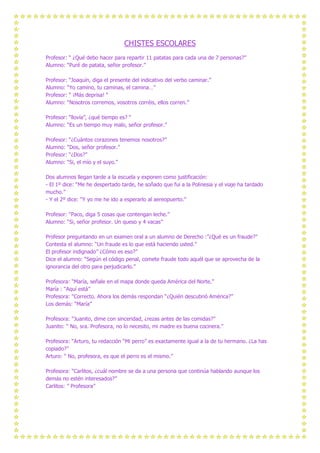 Chistes Escolares Graciosos Limpios