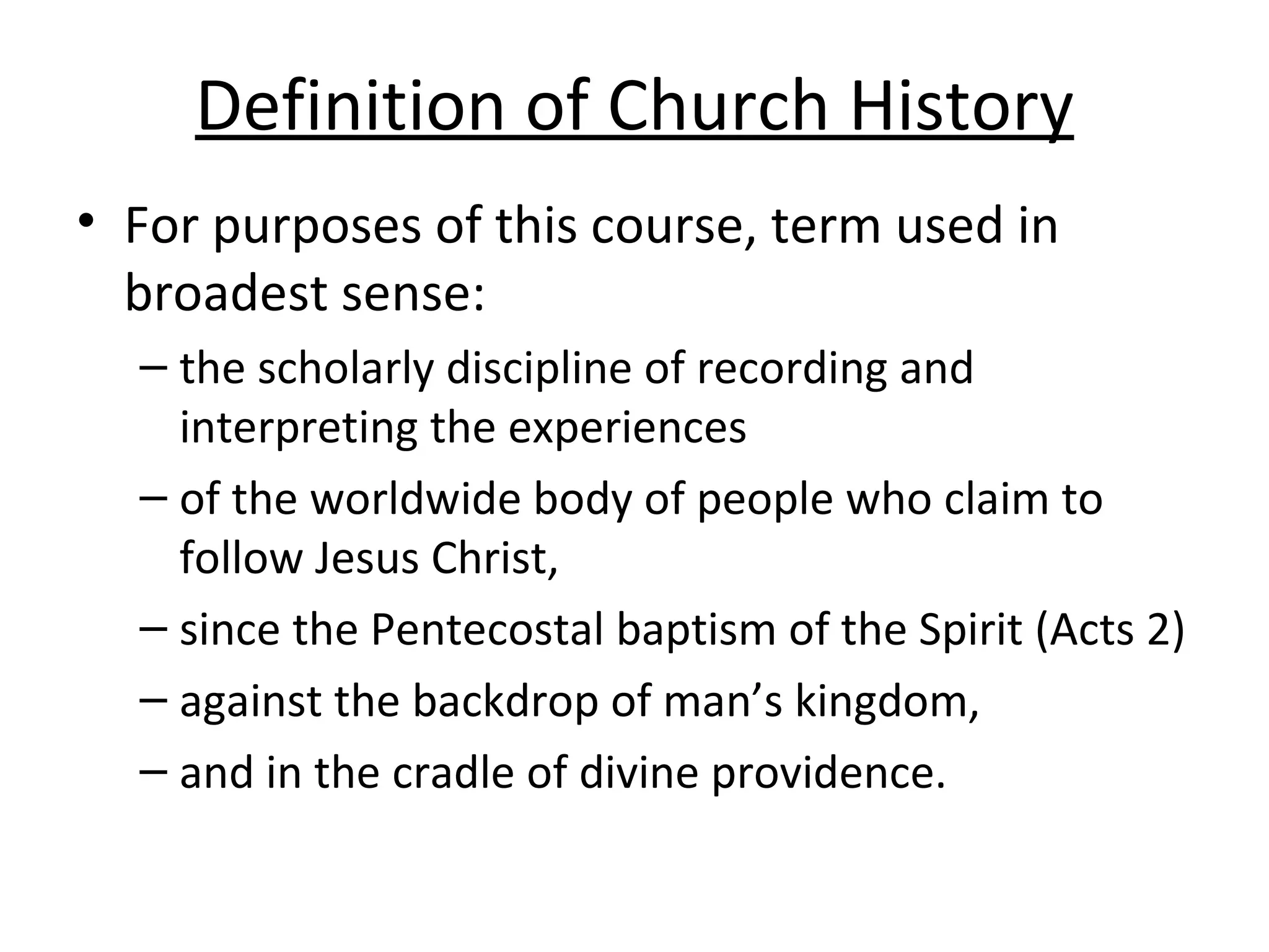 Church History Powerpoint | PPT