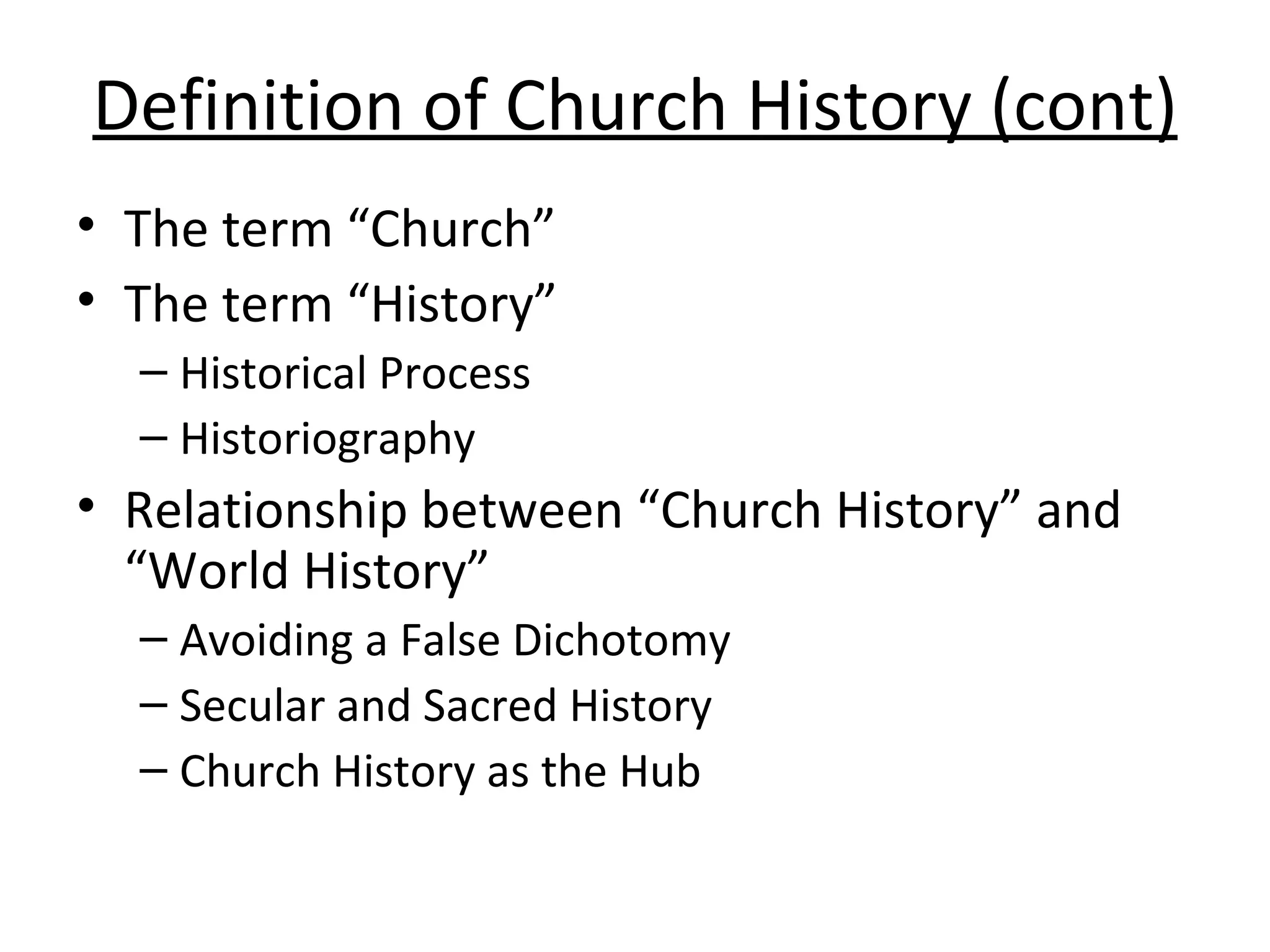 Church History Powerpoint | PPT