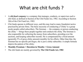 Chit funds | PPTX