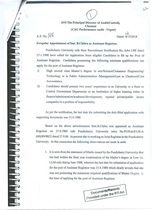 Chithra cag audit report | PDF | Politics