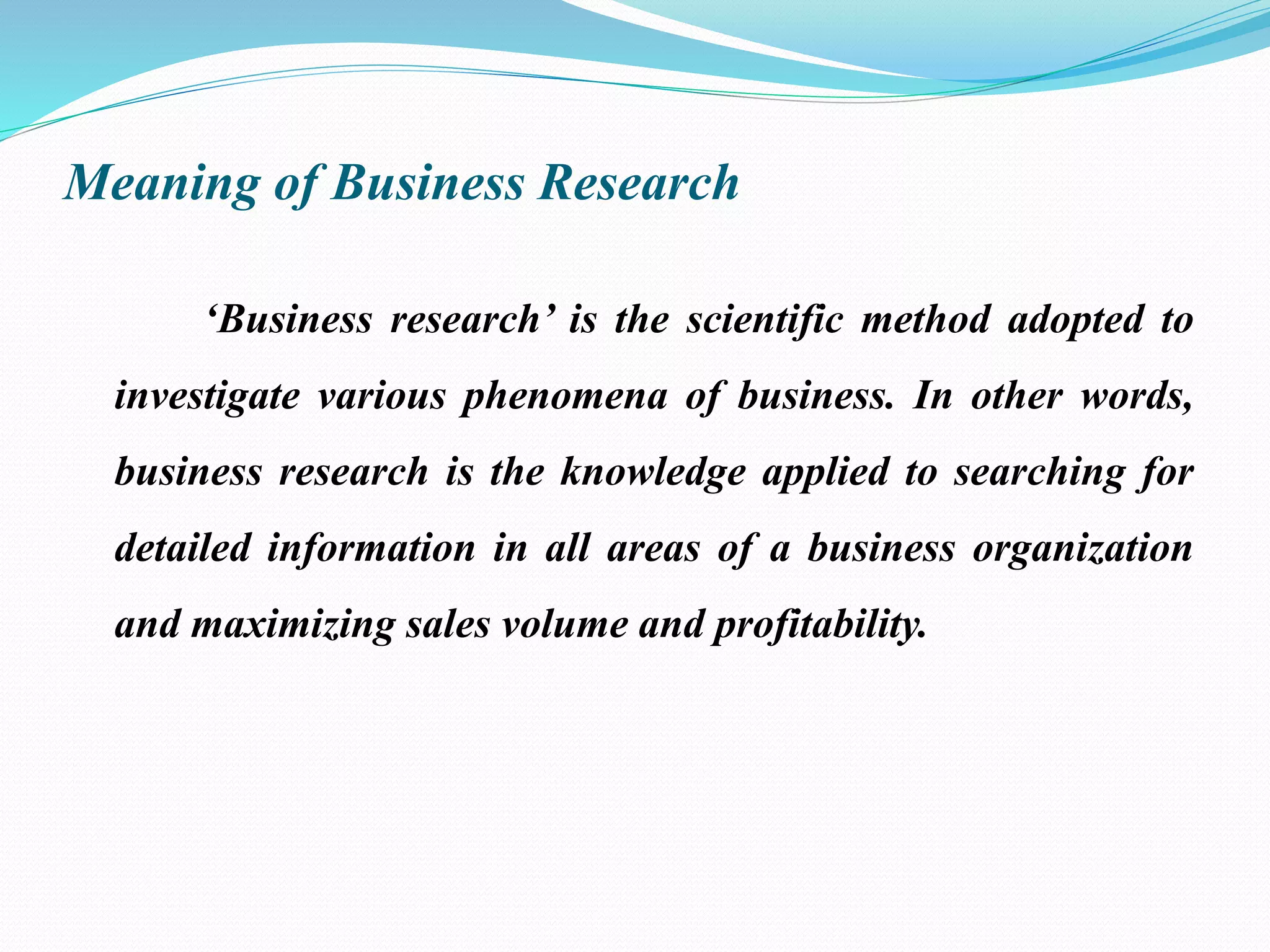 Business research | PPT