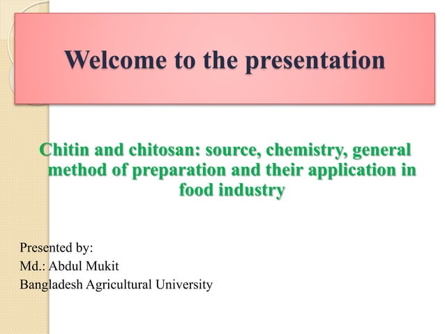 Chitin and chitosan source, chemistry, general method of preparation ...
