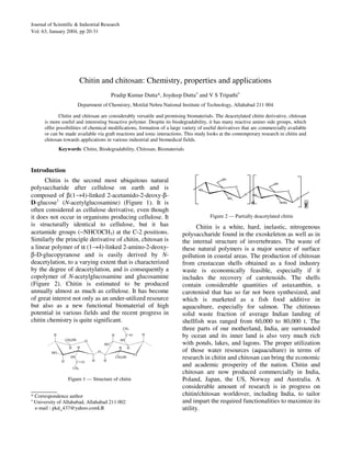 Chitin chitosan properties | PDF | Chemistry | Science