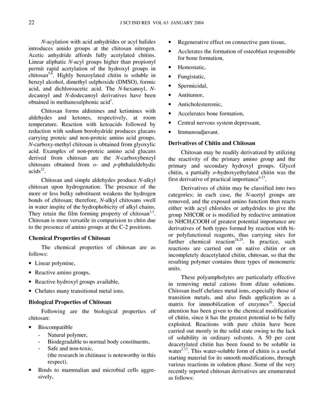Chitin chitosan properties | PDF | Chemistry | Science