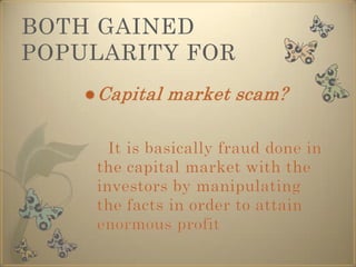 presentation on scam | PPTX