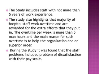Problems being faced by Patients and staff in hospital | PPTX