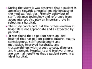 Problems being faced by Patients and staff in hospital | PPTX