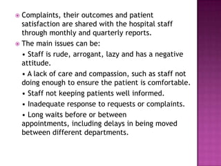 Problems being faced by Patients and staff in hospital | PPTX