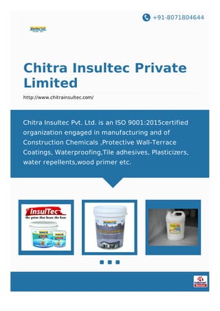Chitra insultec-private-limited | PDF | Chemistry | Science