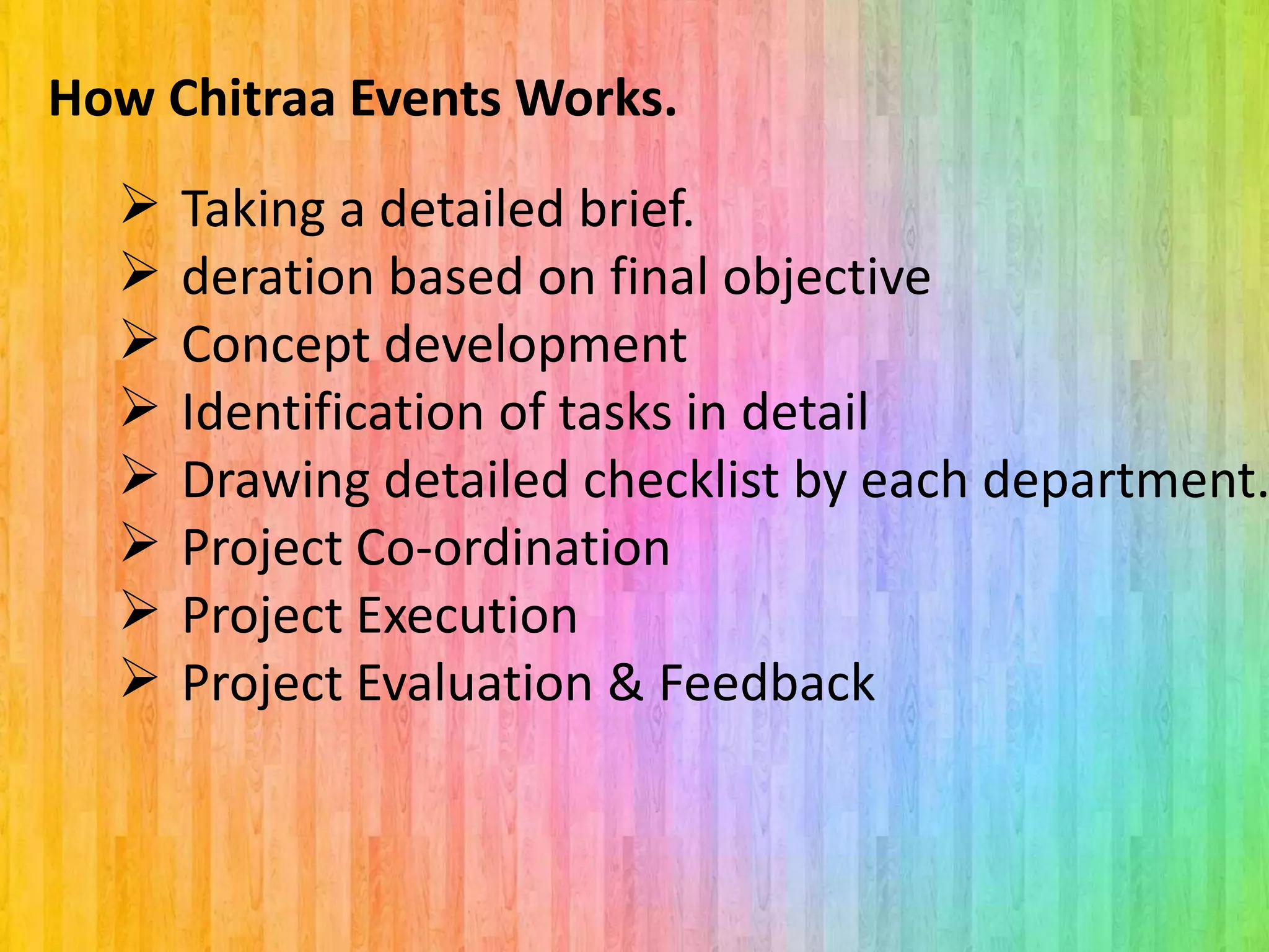 Chitraa events presentation | PPTX