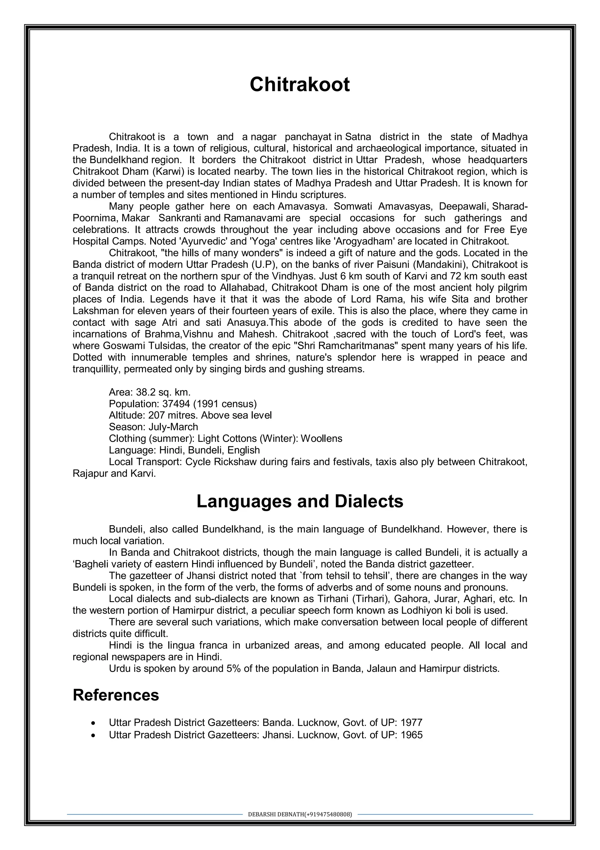 Bundelkhand History & Geography | PDF