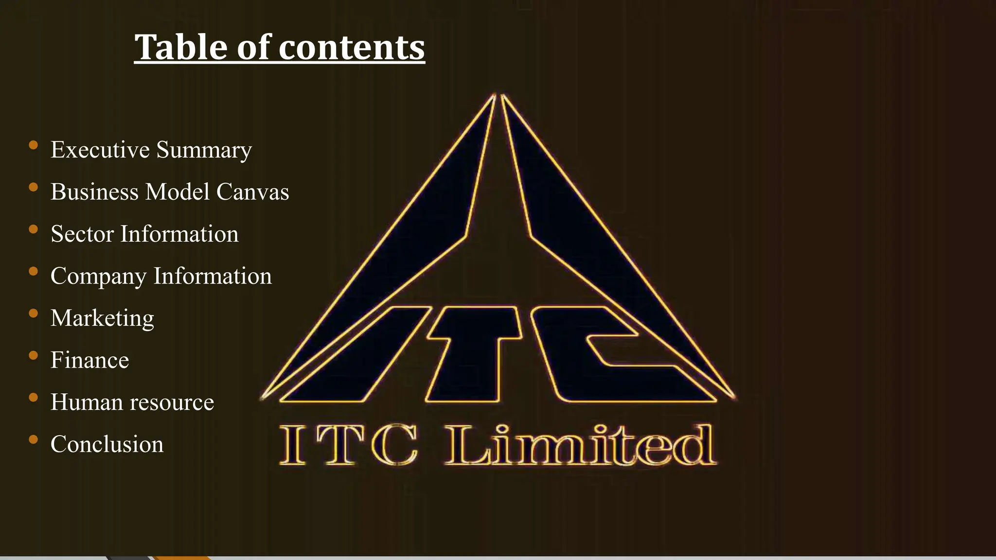 To study about ITC in FMCG Sector -All domain | PPTX