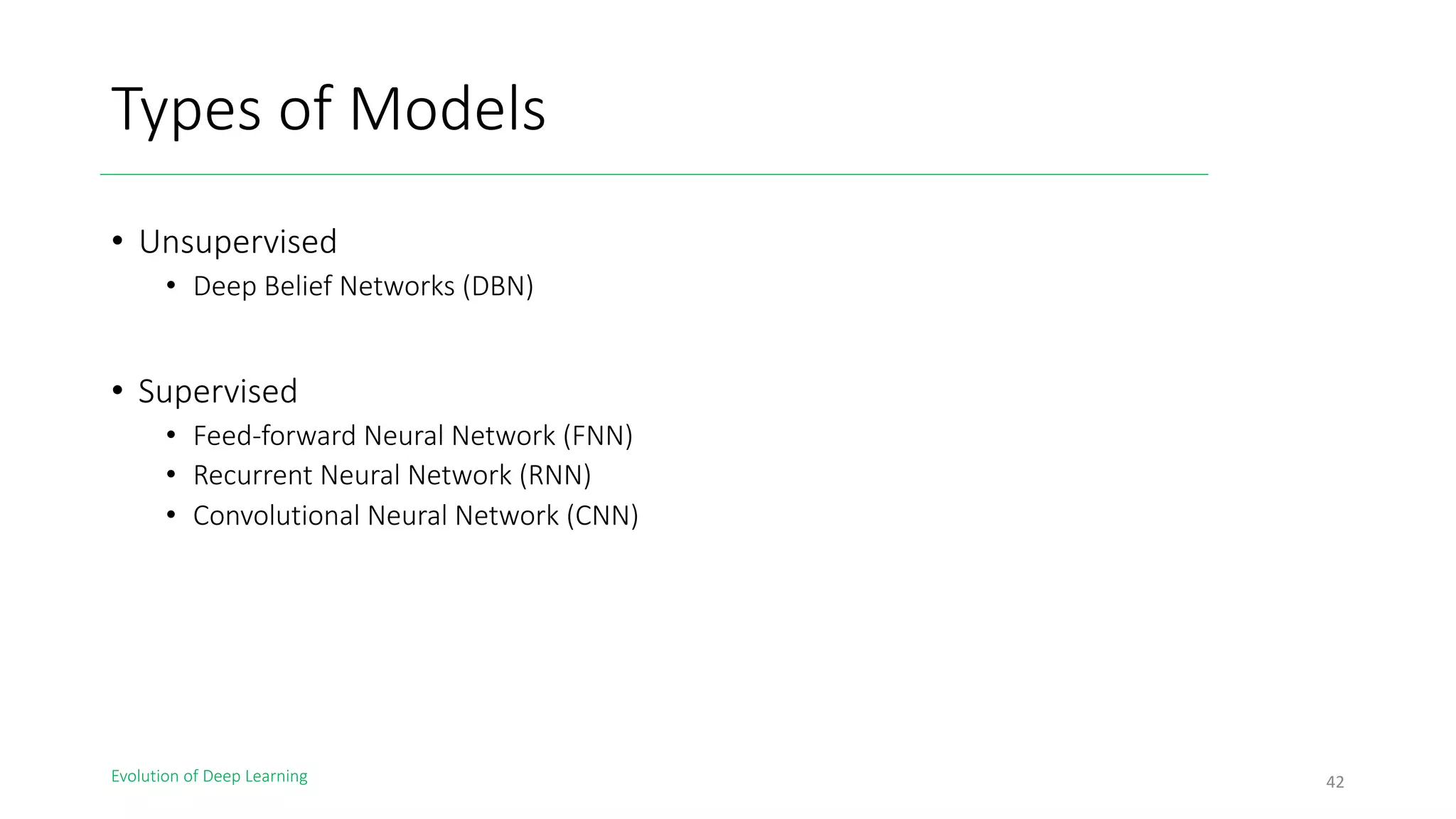 Evolution of Deep Learning and new advancements | PDF