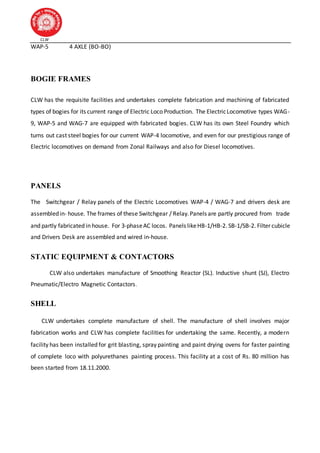 CHITTARANJANLOCOMOTIVES WORKS | PDF