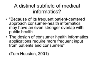Eysenbach: Consumer health informatics | PPT