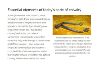 The Seven Knightly Virtues | PPT