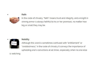 The Seven Knightly Virtues | PPT