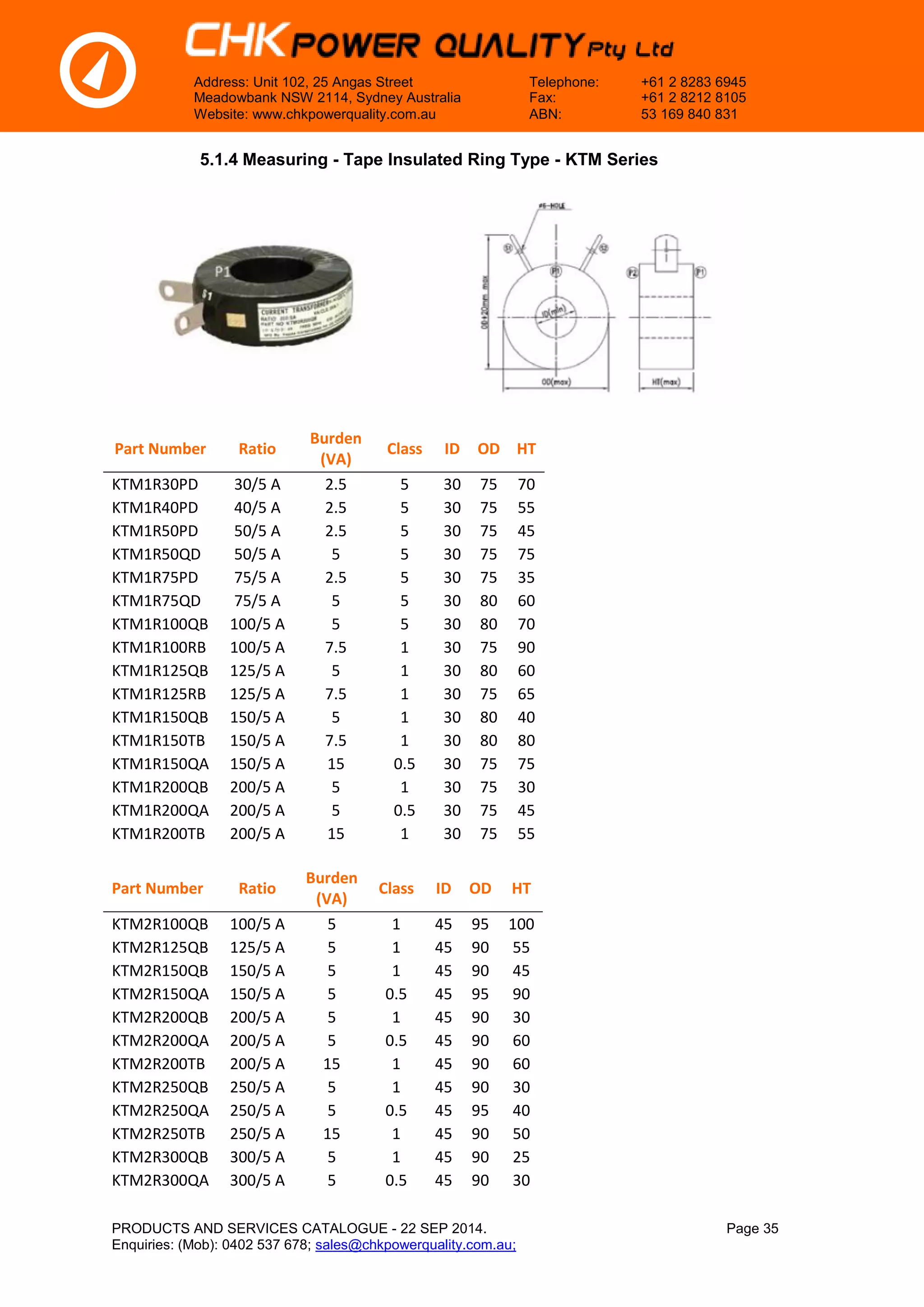 CHK Power Quality products & services catalogue 22 sep 14 release | PDF