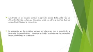 Ciencias sociales y Estudios sociales | PDF