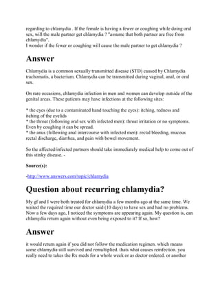 Chlamydia faq | PDF