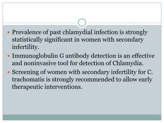 Chlamydia and infertility a review of literature | PPTX