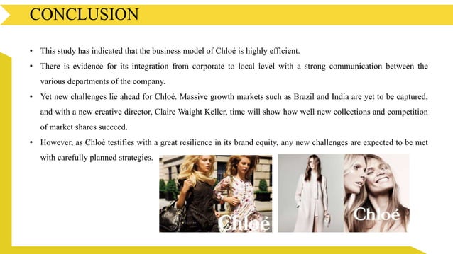 PRESENTATION ON THE BRAND CHLOE | PPTX | Business | Business and Finance
