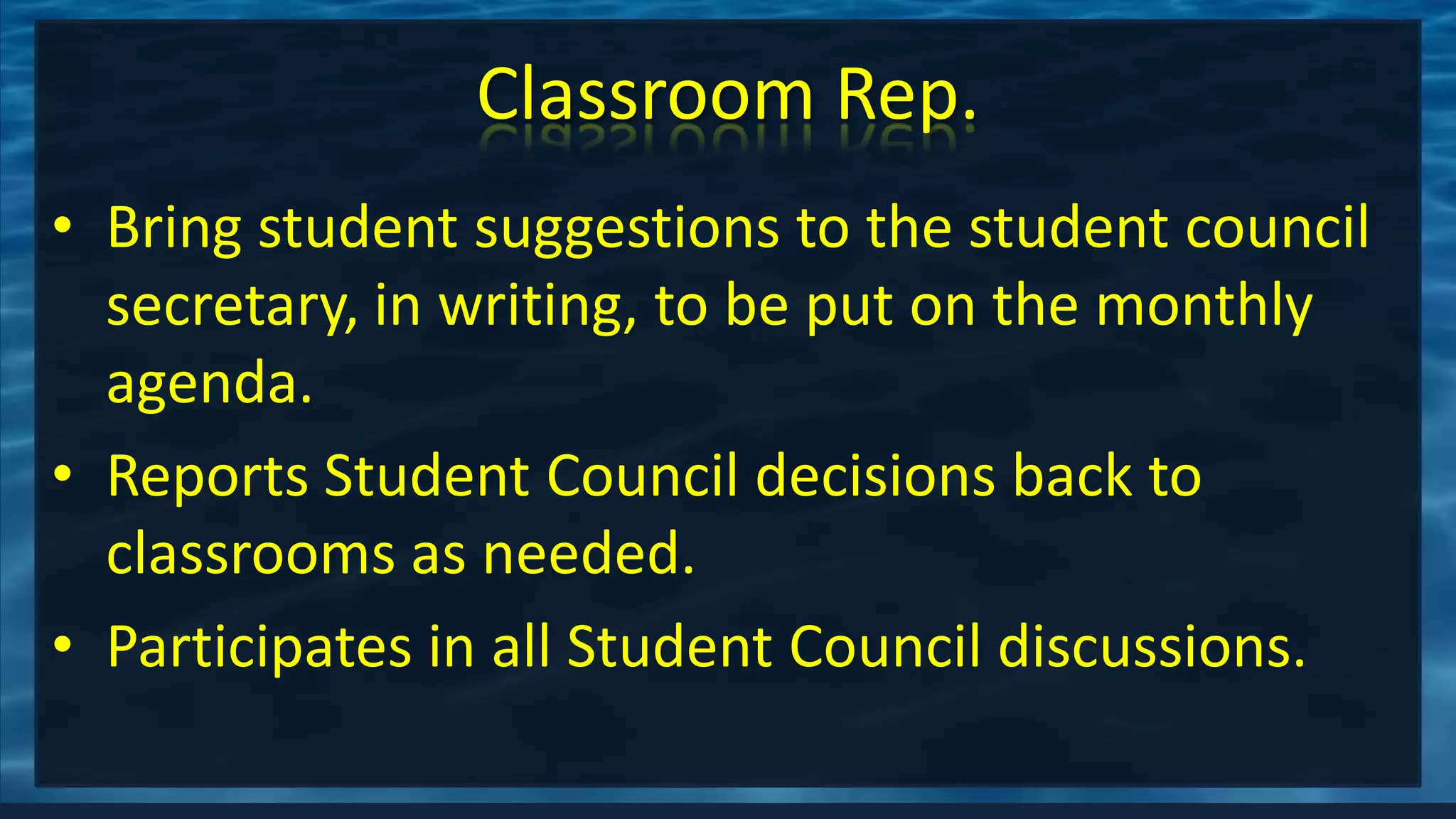 Chloe class rep. | PPTX