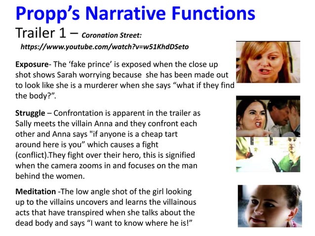 Propp's character roles and Propp's narrative functions | PPT