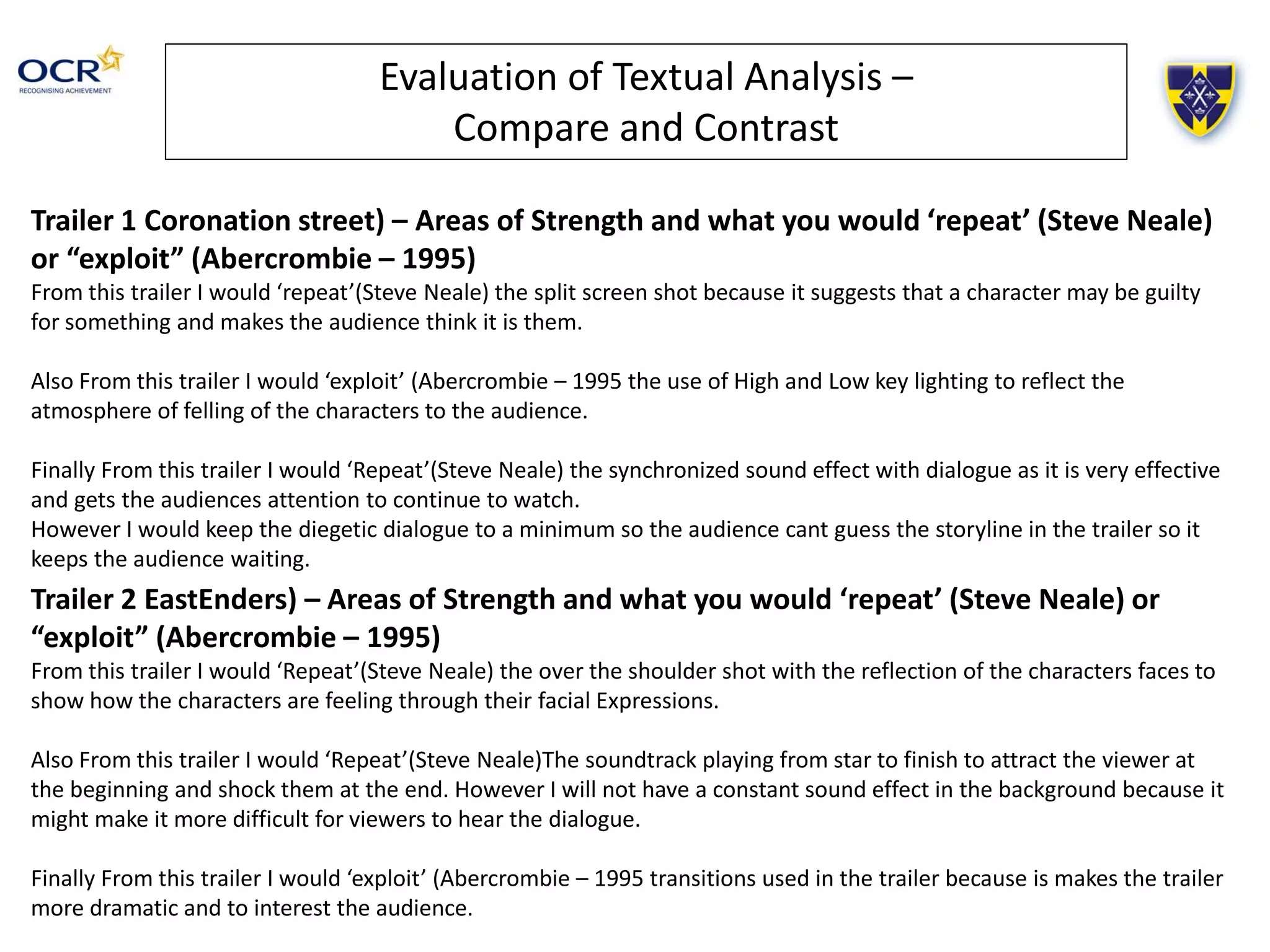 Soap Opera Textual Analysis | PPTX